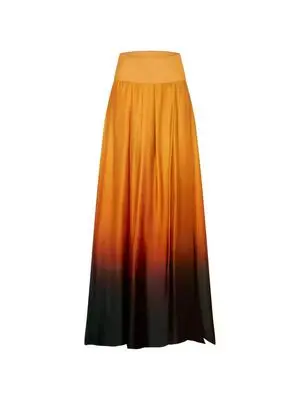 OUD PARIS Calypso Ombré-effect Maxi Skirt - Orange
