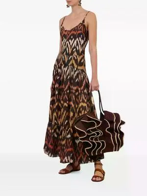 Zimmermann Aster Ikat-print Maxi Skirt