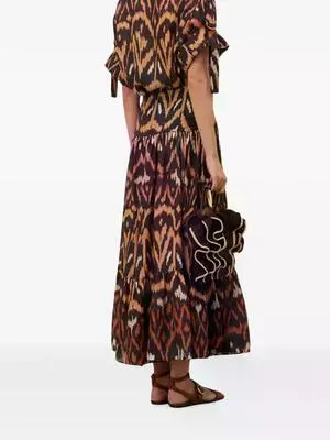 Zimmermann Aster Ikat-print Maxi Skirt