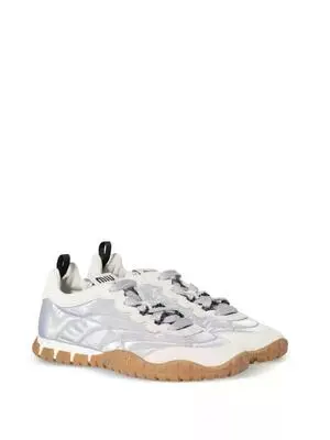Miu Miu Tyre Technical Fabric And Suede Sneakers - Grey