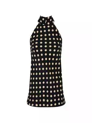 OUD PARIS Halterneck Polka-dot Top