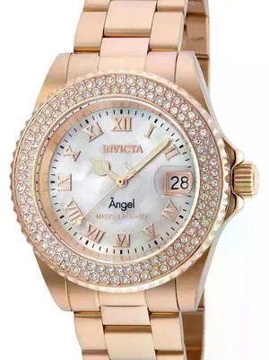 INVICTA Angel Crystal-bezel 40mm Watch