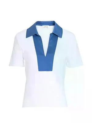 Tanya Taylor Melanie V-neck T-shirt - White