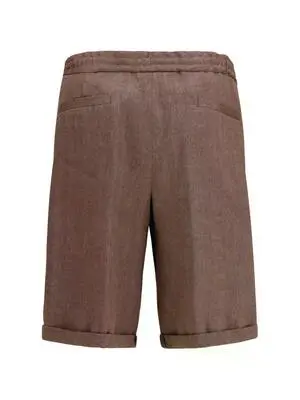 Brunello Cucinelli Chevron Pattern Pleated Shorts
