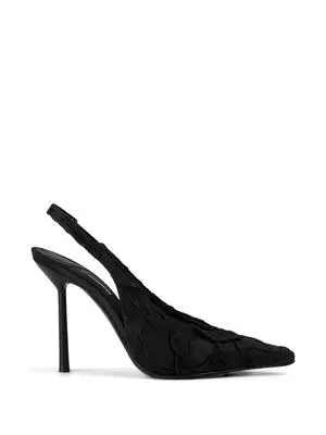 LE SILLA Ruched Satin Slingback Pumps
