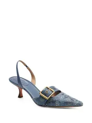 COACH Embellished Buckled Pumps