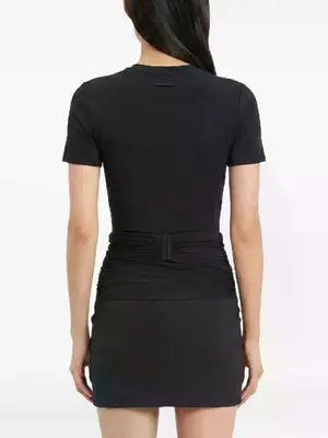 Wardrobe.NYC Ribbed Knit Short-sleeve Bodysuit