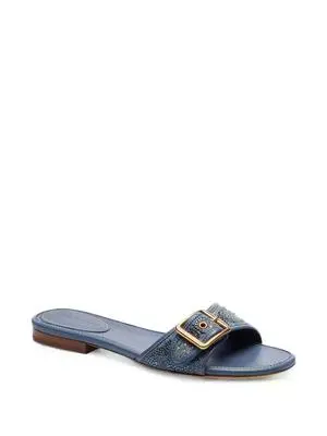 COACH Crystal Embellished Buckle-fastening Sandals - Blue