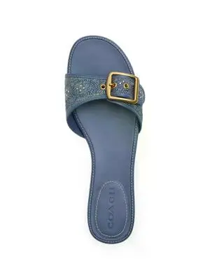 COACH Crystal Embellished Buckle-fastening Sandals