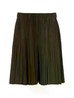 Issey Miyake Pleated Wide-leg Shorts - Green