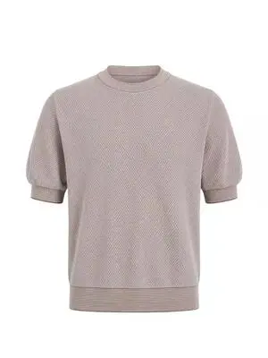 GRAN SASSO Textured-knit T-shirt - Brown