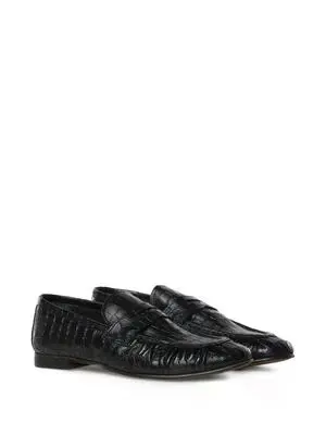 GIULIANO GALIANO Jacob Croc-effect Leather Loafers