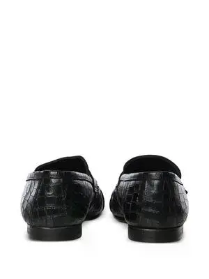 GIULIANO GALIANO Jacob Croc-effect Leather Loafers