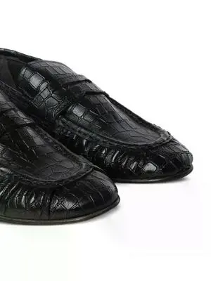 GIULIANO GALIANO Jacob Croc-effect Leather Loafers