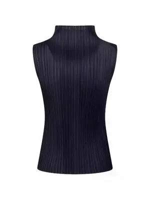 Issey Miyake High-neck Sleeveless Top