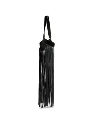 Khaite Nano Lotus Fringed Tote Bag - Black
