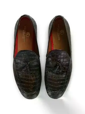 GIULIANO GALIANO Samuel Crocodile-effect Loafers