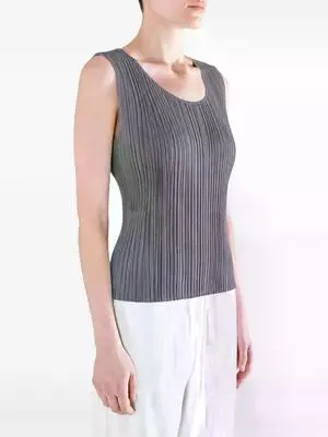 Issey Miyake Sleeveless Pleated Top