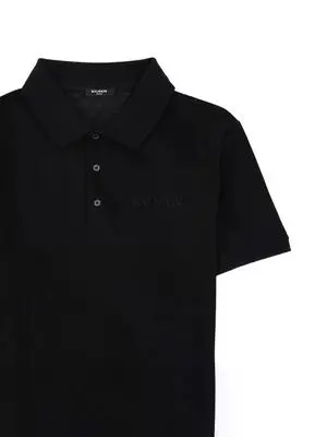 Balmain Logo-embroidered Polo Shirt