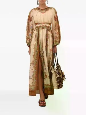 Zimmermann Floral-print Silk-blend Maxi Dress
