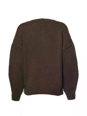 ROTATE BY BIRGER CHRISTENSEN Logo Patch V-neck Sweater