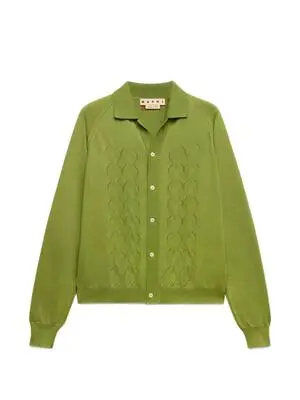 Marni Techno Knit Cardigan With Polo Collar