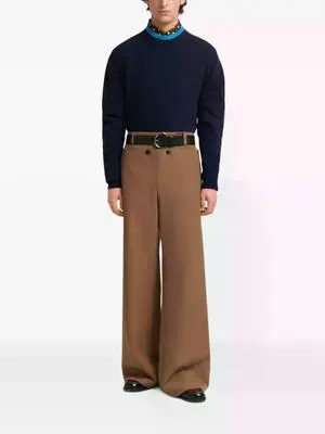 Marni Technical Wool Trousers With Buttoned Flap