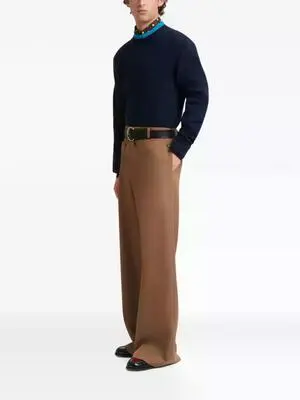 Marni Technical Wool Trousers With Buttoned Flap