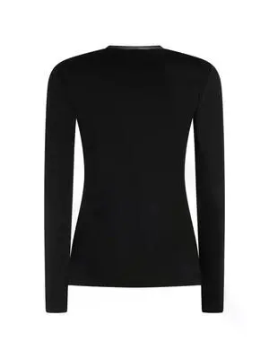 Fabiana Filippi Lace-trim V-neck T-shirt