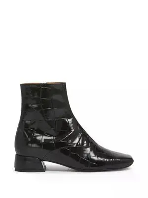 Marni Croc-effect Leather Ankle Boots
