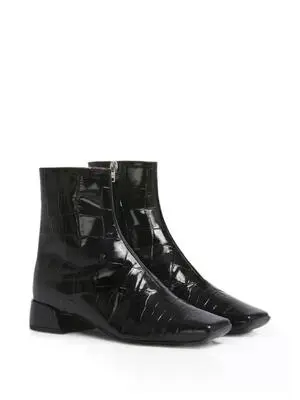 Marni Croc-effect Leather Ankle Boots