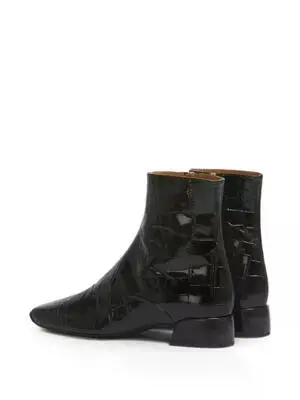 Marni Croc-effect Leather Ankle Boots