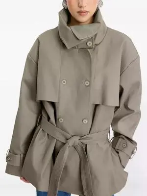 ROTATE BY BIRGER CHRISTENSEN Short Trench Coat - Neutrals