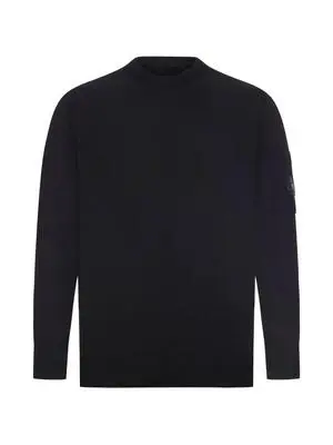 C.P. COMPANY Lens Detail Crew Neck Sweatshirt - Black