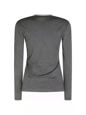 Fabiana Filippi V-neck Jersey T-shirt With Embellished Neckline