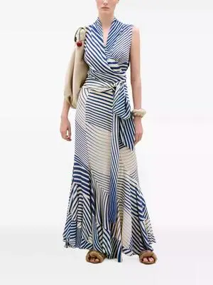 Silvia Tcherassi Florina Stripe Maxi Skirt