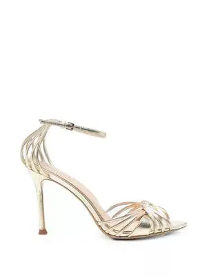 Lola Cruz Heura Strappy Leather Sandals - Gold