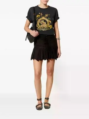 MARANT ETOILE Daneen Ruffled Mini Skirt - Black