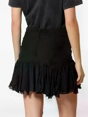 MARANT ETOILE Daneen Ruffled Mini Skirt - Black