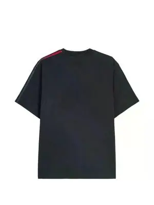 Y3 Gradient-stripe Logo-print T-shirt - Black