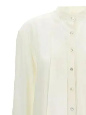 DI.LA3 PARI' Di.la3 Pari Asymmetrical Silk Crêpe De Chine Shirt