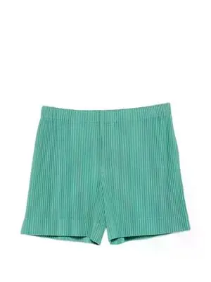 Issey Miyake Pleated Shorts - Green