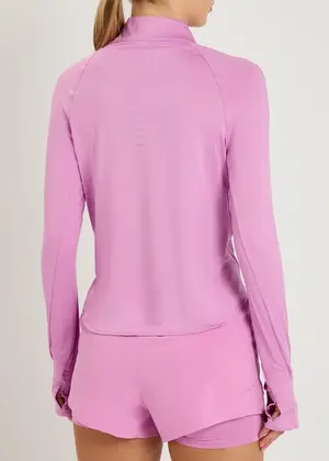 Nike Dri-fit Uv Half-zip Stretch Jersey Running Top