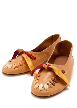 Hereu Juliol Foulard Leather Loafers - Light Brown