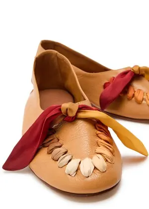 Hereu Juliol Foulard Leather Loafers - Light Brown