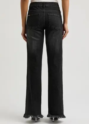 Alice + Olivia Roxie Embellished Straight-leg Jeans