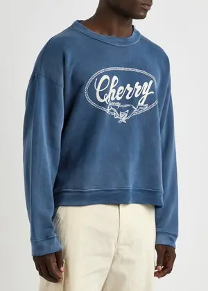 CHERRY LOS ANGELES Cotton Logo Embroidered Sweatshirt