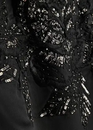 Alice + Olivia Embellished Satin Mini Dress
