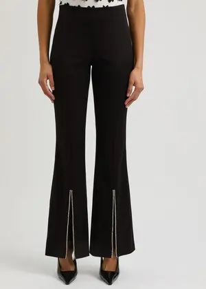 Alice + Olivia Embellished Flare Trousers
