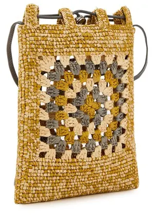Loewe X Paula's Ibiza Raffia Crochet Pouch